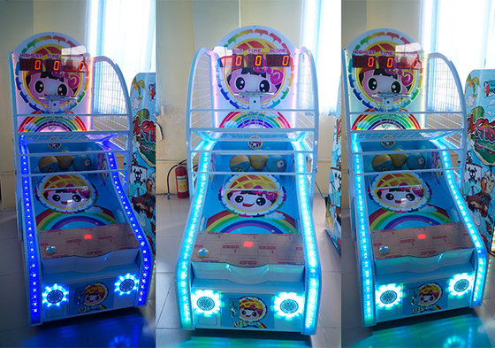 Electronic Sunflower Basketball Arcade Machine 100KG Weight 55W Power