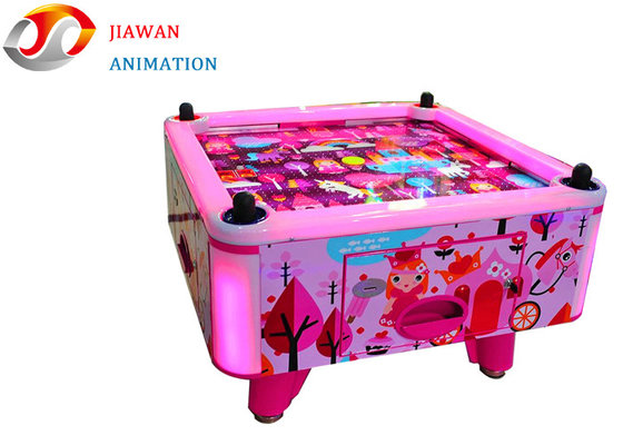 Square Cube Coin Operated Air Hockey Table For Two Person Fit Family