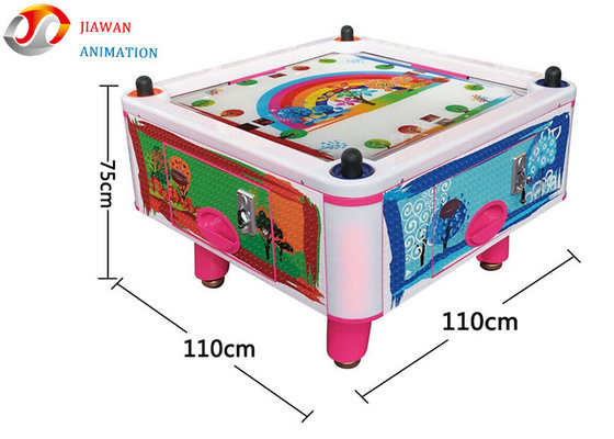 Square Cube Coin Operated Air Hockey Table For Two Person Fit Family