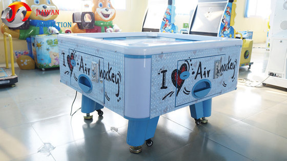 Square Cube Coin Operated Air Hockey Table For Two Person Fit Family
