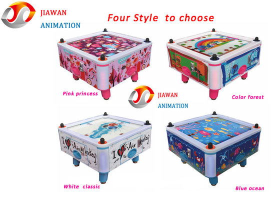 Square Cube Coin Operated Air Hockey Table For Two Person Fit Family