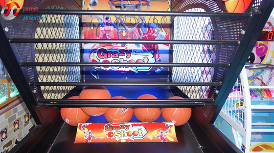 Coin Operated Basketball Arcade Machine LED Digital Display Stainless Steel Basket