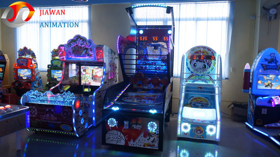 Coin Operated Basketball Arcade Machine LED Digital Display Stainless Steel Basket