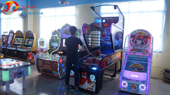 Coin Operated Basketball Arcade Machine LED Digital Display Stainless Steel Basket