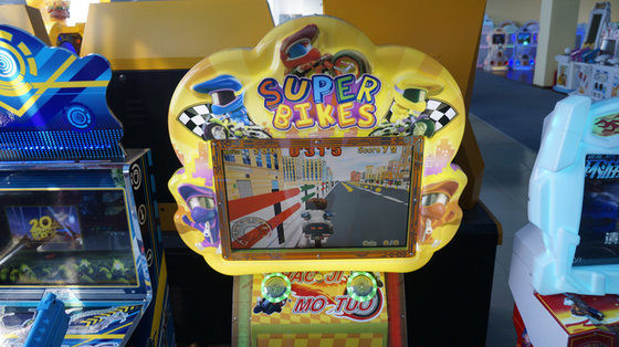 Kiddie Ride Simulator Motorcycle Arcade Machine Colorful And Cute Appearance