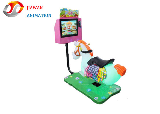 19 Inch Coin Operated Kiddie Rides Horse Racing Kiddie Ride 153 × 60 × 118 Cm Size