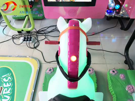 19 Inch Coin Operated Kiddie Rides Horse Racing Kiddie Ride 153 × 60 × 118 Cm Size