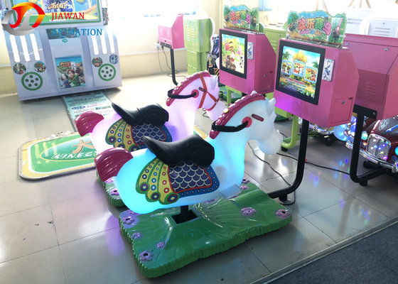 19 Inch Coin Operated Kiddie Rides Horse Racing Kiddie Ride 153 × 60 × 118 Cm Size