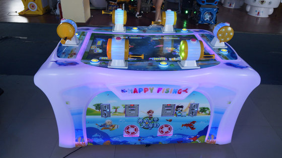 Rotational Moulding Coin Operated Video Game Machines Indoor Happy Fishing Machine