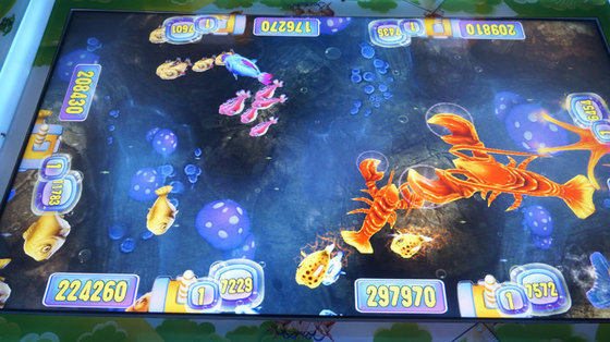 Rotational Moulding Coin Operated Video Game Machines Indoor Happy Fishing Machine