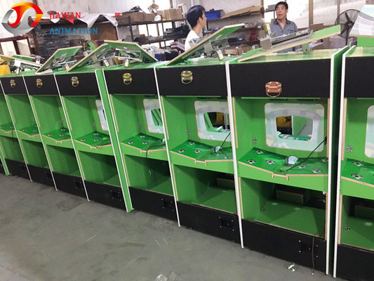 Happy Soccer Ball Shooting Arcade Games Machines Three Person Attachment