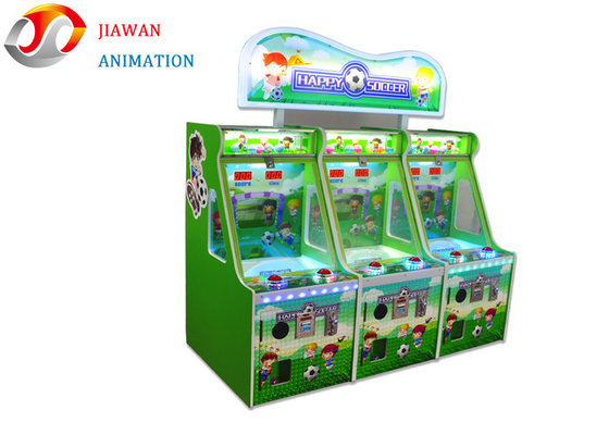 Happy Soccer Ball Shooting Arcade Games Machines Three Person Attachment