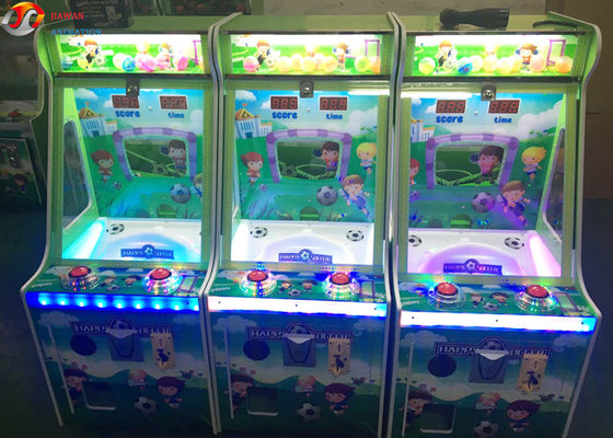 Happy Soccer Ball Shooting Arcade Games Machines Three Person Attachment