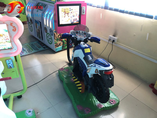 80W Power Coin Operated Kiddie Rides Motor Racing Kiddie Ride 19 Inches Display