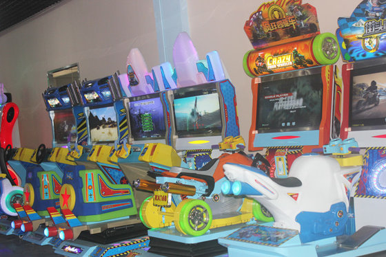 42 Inches Display 4D Arcade Game Machines Crazy Four Wheeler Coin Operated