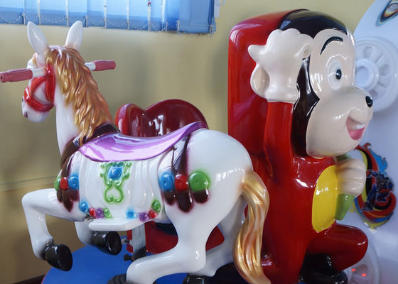 Interesting Two Person Coin Operated Kiddie Rides Carousel For Children