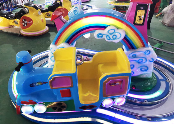 Rainbow Kids Coin Operated Game Machine Train With Track Fit Amusement Park Ride