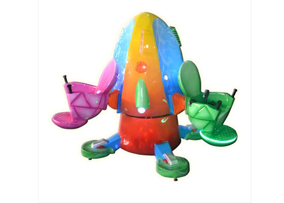 Happy Jumping Coin Operated Rides / Kiddy Ride Machine Fiberglass Three Seats