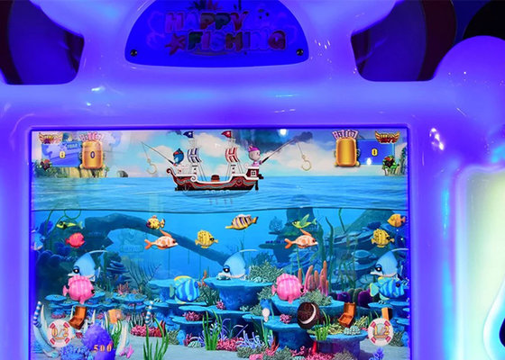 Happy Fishing Redemption Game Machine Video Game 22 Inch Display For Two Person