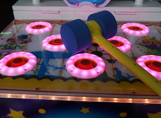 Wooden Material Hammer Game Machine With Luxury And Steady Appearance