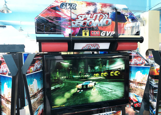 Colorful Led Multi Game Arcade Cabinet Dynamic Steering Wheel And Seat