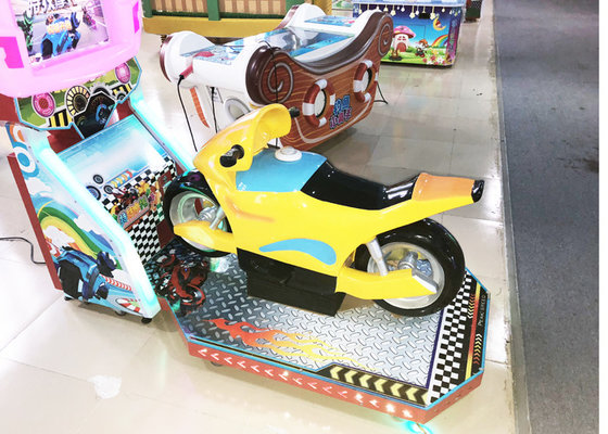 Stunt Motor Coin Operated Kiddie Rides Hardware Material 22 Inches LCD Display