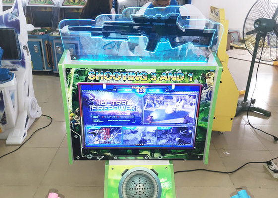Three In One Shooting Game Machine / Amusement Arcade Machines Two Guns For Children