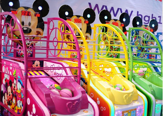 Kids Street Mickey Basketball Arcade Machine , Basketball Shooting Game Machine