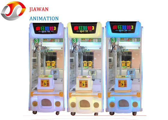 Crazy Toy 3 Vending Arcade Prize Machines Beautiful Led Lighting 1 Player