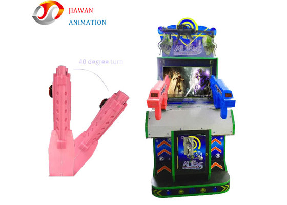 Wooden Double Gun Aliens Video Game Arcade Cabinet / Multi Game Arcade Machine