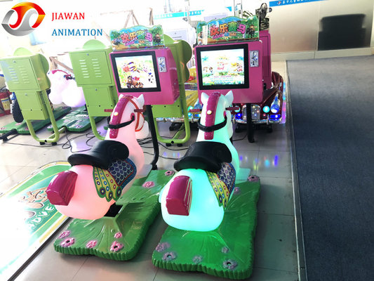 19 Inch Coin Operated Kiddie Rides Horse Racing Kiddie Ride 153 × 60 × 118 Cm Size