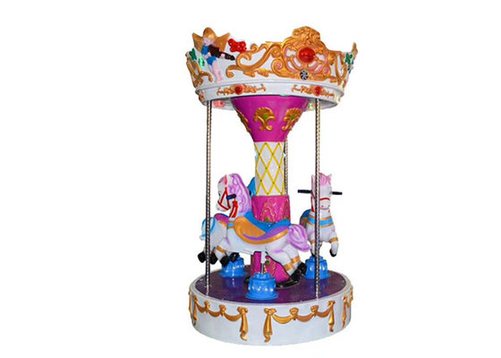 Merry Go Round Carousel Coin Operated Kiddie Rides For Holiday Resorts