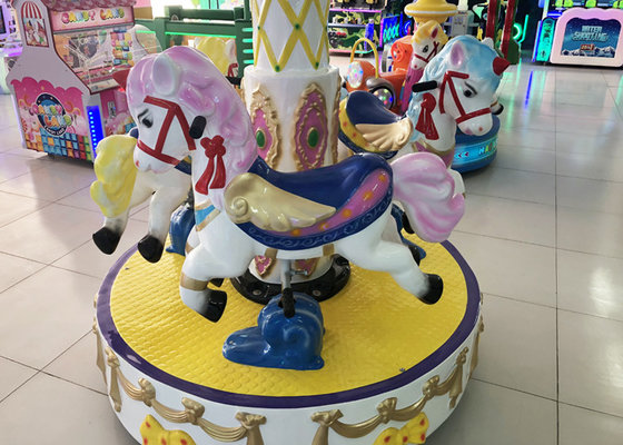 Merry Go Round Carousel Coin Operated Kiddie Rides For Holiday Resorts