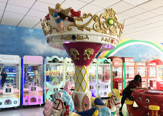 Merry Go Round Carousel Coin Operated Kiddie Rides For Holiday Resorts