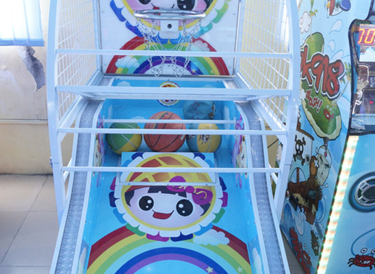 Indoor Basketball Arcade Machine Kids Playing Machines Firm And Durable Metal Cabinet