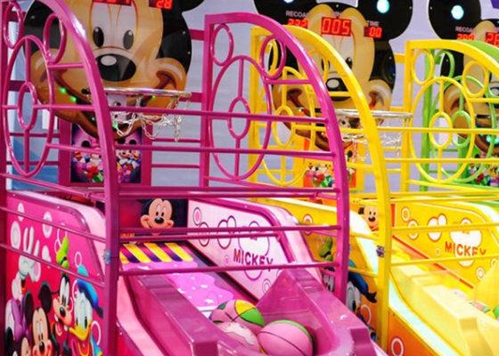 Kids Street Mickey Basketball Arcade Machine , Basketball Shooting Game Machine