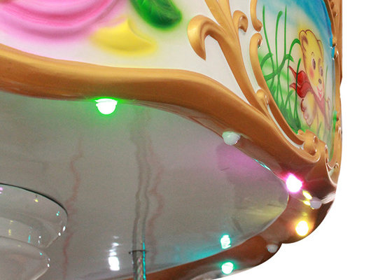 6 Seats Fiberglass Playground Small Kids Carousel Horse Kiddie Ride
