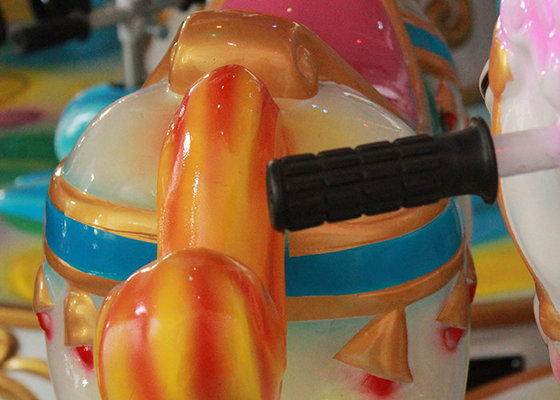 6 Seats Fiberglass Playground Small Kids Carousel Horse Kiddie Ride