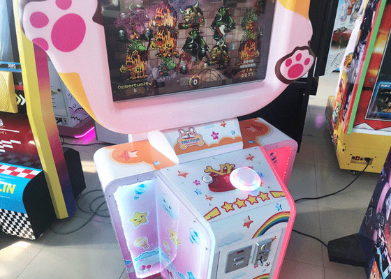 Cute Cat Press Coin Operated Video Game Machines , Amusement Arcade Machines