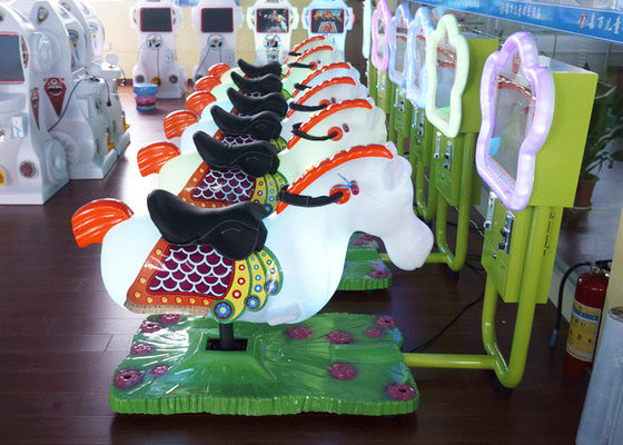 Horse Coin Operated Kiddie Rides 17 Inches LCD Flower Screen For Kids