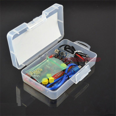 DIY Electronics Scratch Learning Starter Kit for Arduino with Nano V3.0 Acrylic Board Alligator Clip Line