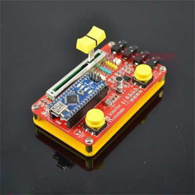 DIY Electronics Scratch Learning Starter Kit for Arduino with Nano V3.0 Acrylic Board Alligator Clip Line