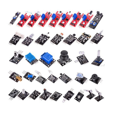 Electronic Sensor Starter Kit for Arduino of 37 in 1 Sensors Flame Reed Temperature Laser Modules