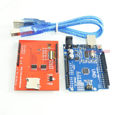 UNO R3 MEGA328P Board for Arduino with 2.4 Inch TFT Touch LCD Screen Module