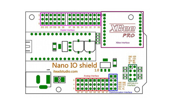 New Module for Arduino Nano 3.0 Prototype Shield I/O Expansion Board