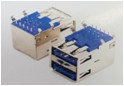 Usb Connector USB-AF3.0 90º Double layer inserting plate