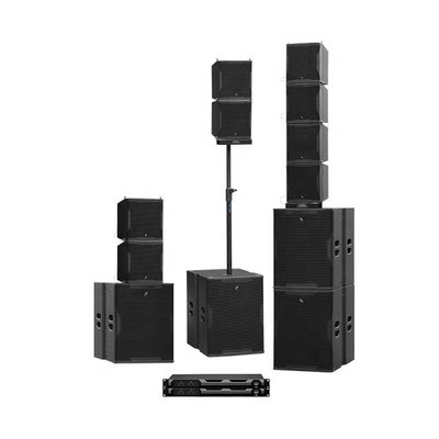 ARE Audio Line Array Speakers Passive Line Array with Eight Single 10" Full Range and Four 18" Bandpass Subwoofers