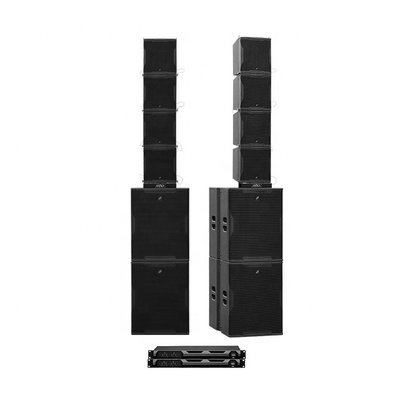 ARE Audio Line Array Speakers Passive Line Array with Eight Single 10" Full Range and Four 18" Bandpass Subwoofers