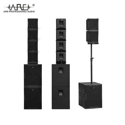 ARE Audio Line Array Speaker PA System with Eight Single 10" Full Range and Four 18" Bandpass Subwoofers