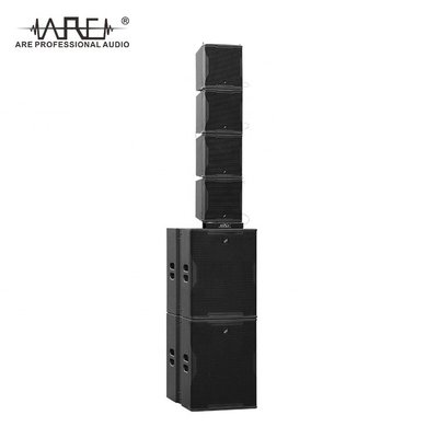 ARE Audio Line Array Speaker PA System with Eight Single 10" Full Range and Four 18" Bandpass Subwoofers